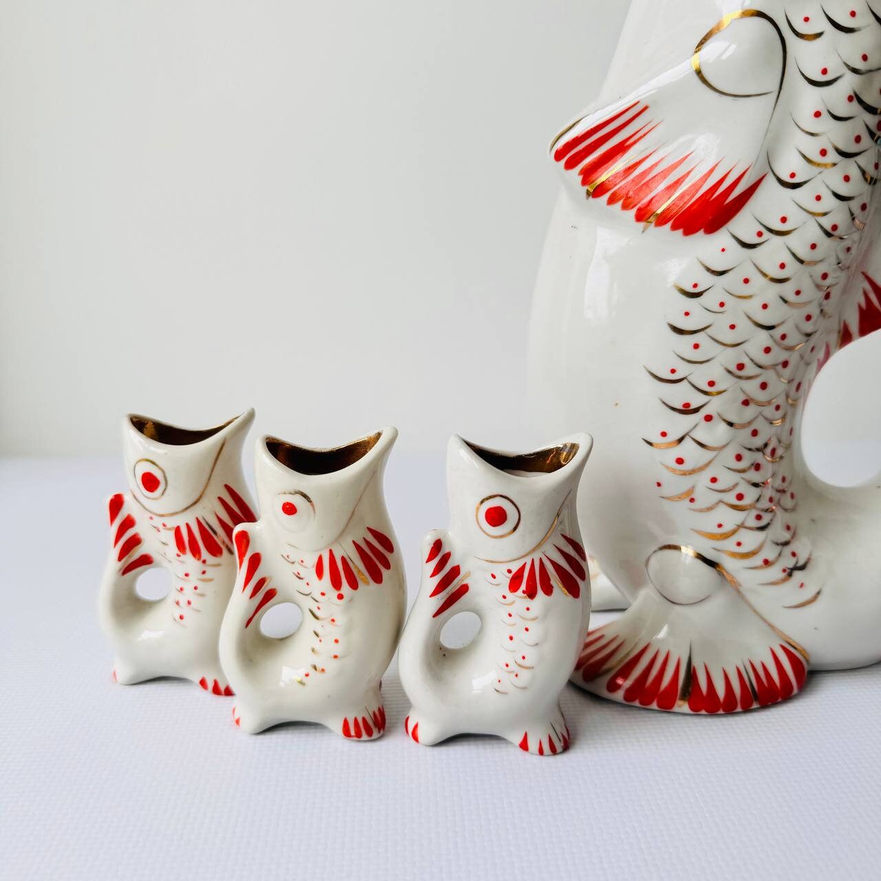 Fish Decanter Ukrainian Drinking Set Porcelain Fish Carafe Vodka ...