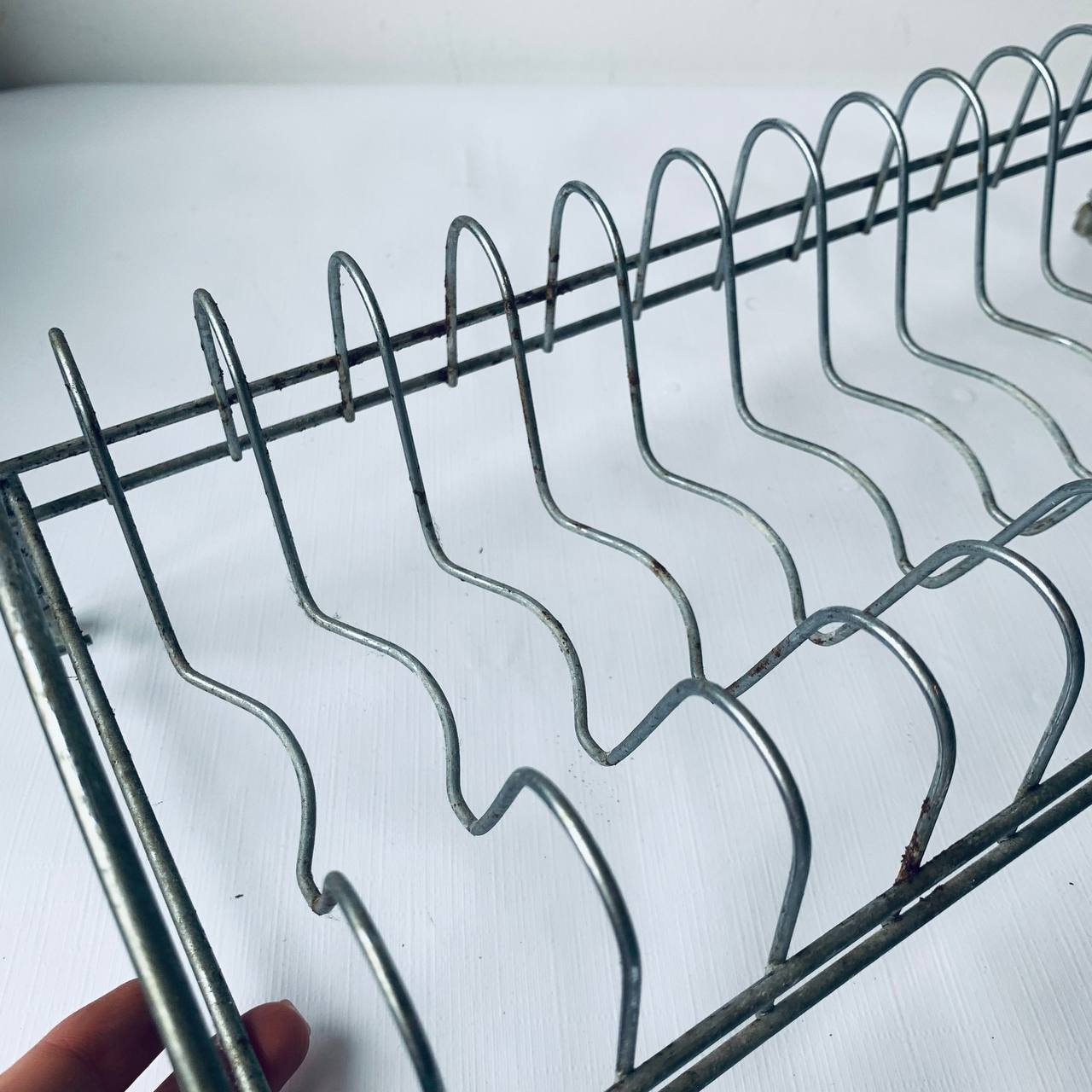Vintage Wire Dish Rack, Metal Kitchen Draining Rack, Old Metal Display ...