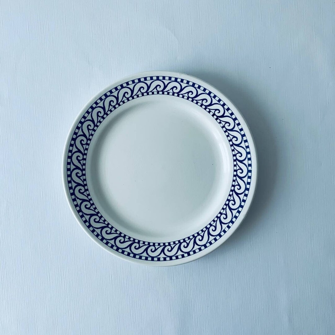 Vintage Budi Porcelain Plate, Blue White Ceramic Dish, Soviet Tableware ...