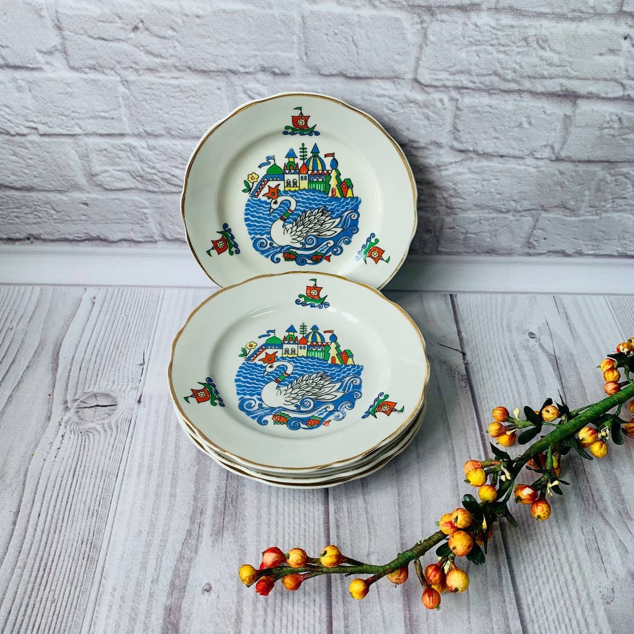 Porcelain Plate Princess Swan USSR Korostensky Factory,vintage ...