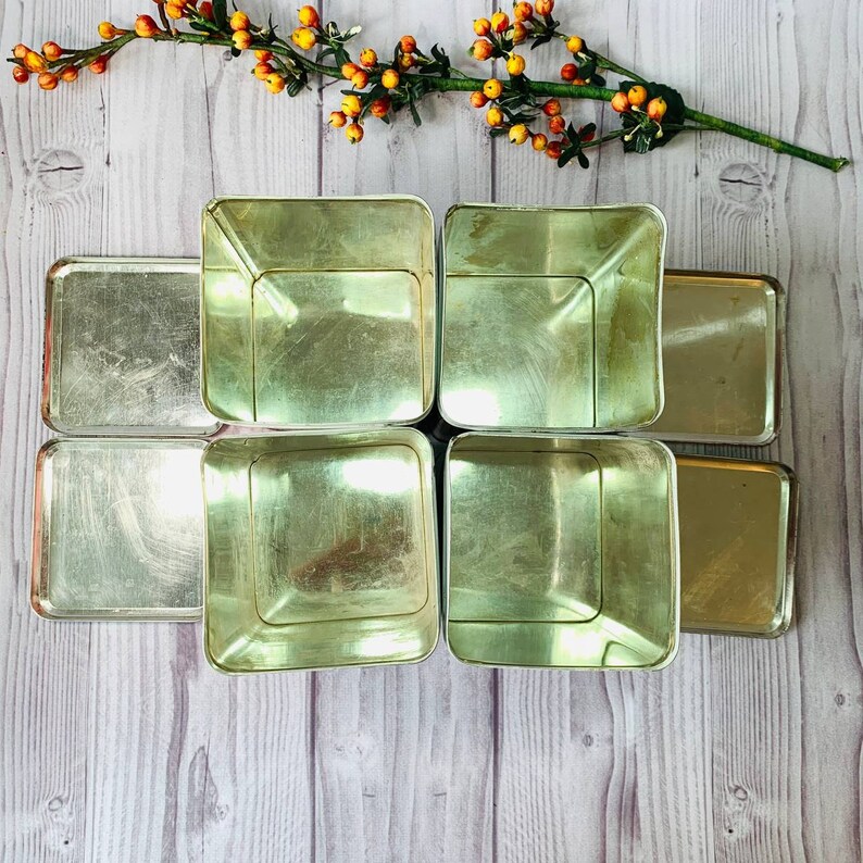 Soviet Tin Box, Set of 4 Containers, Soviet Vintage Tin Food Containers ...