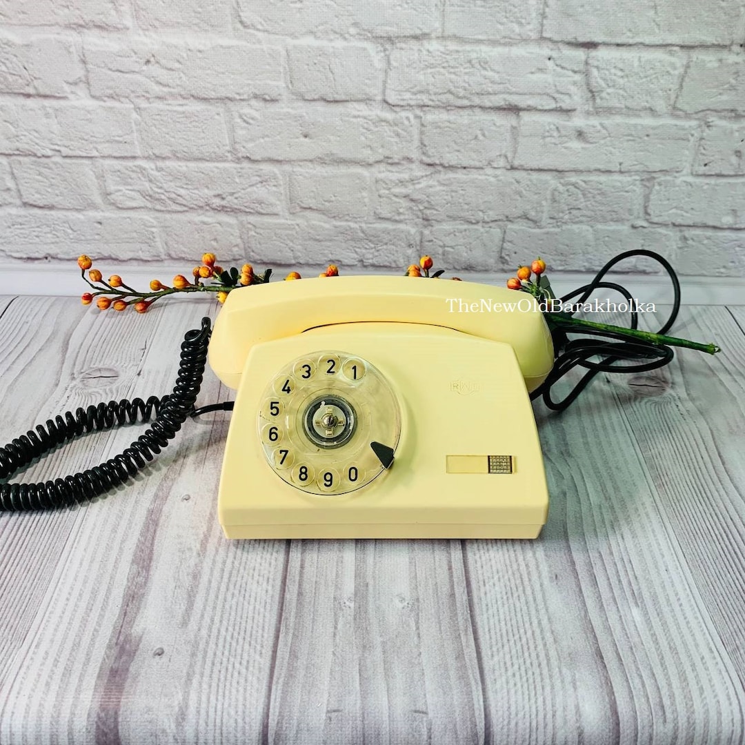Vintage Phone, Old Rotary Phone, Made in Poland 1981 Year, Circle Dial ...