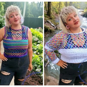 Marina Mesh Sweater Crochet Pattern raglan - Etsy