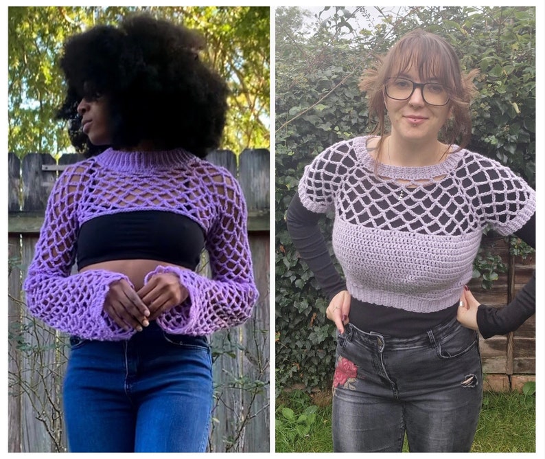 Marina Mesh Sweater Crochet Pattern raglan - Etsy