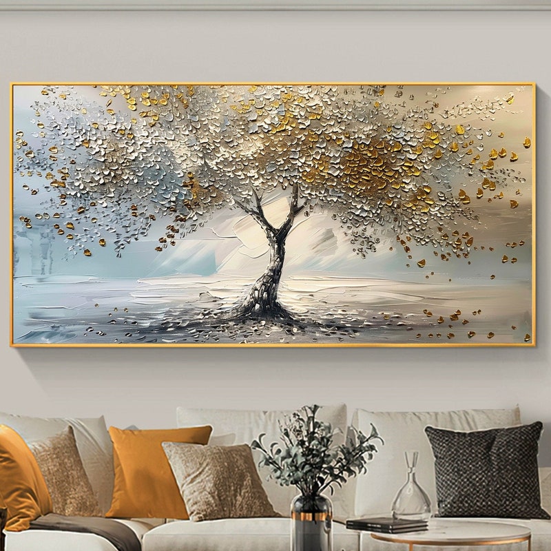 Modern Tree Painting - Etsy