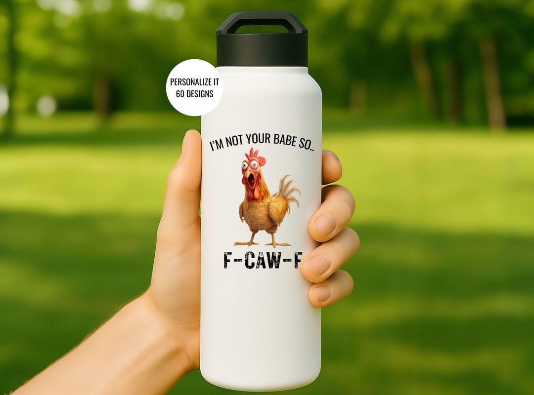 Custom F-CAW-F Water Bottle, Personalized Stainless Steel Bottle for ...