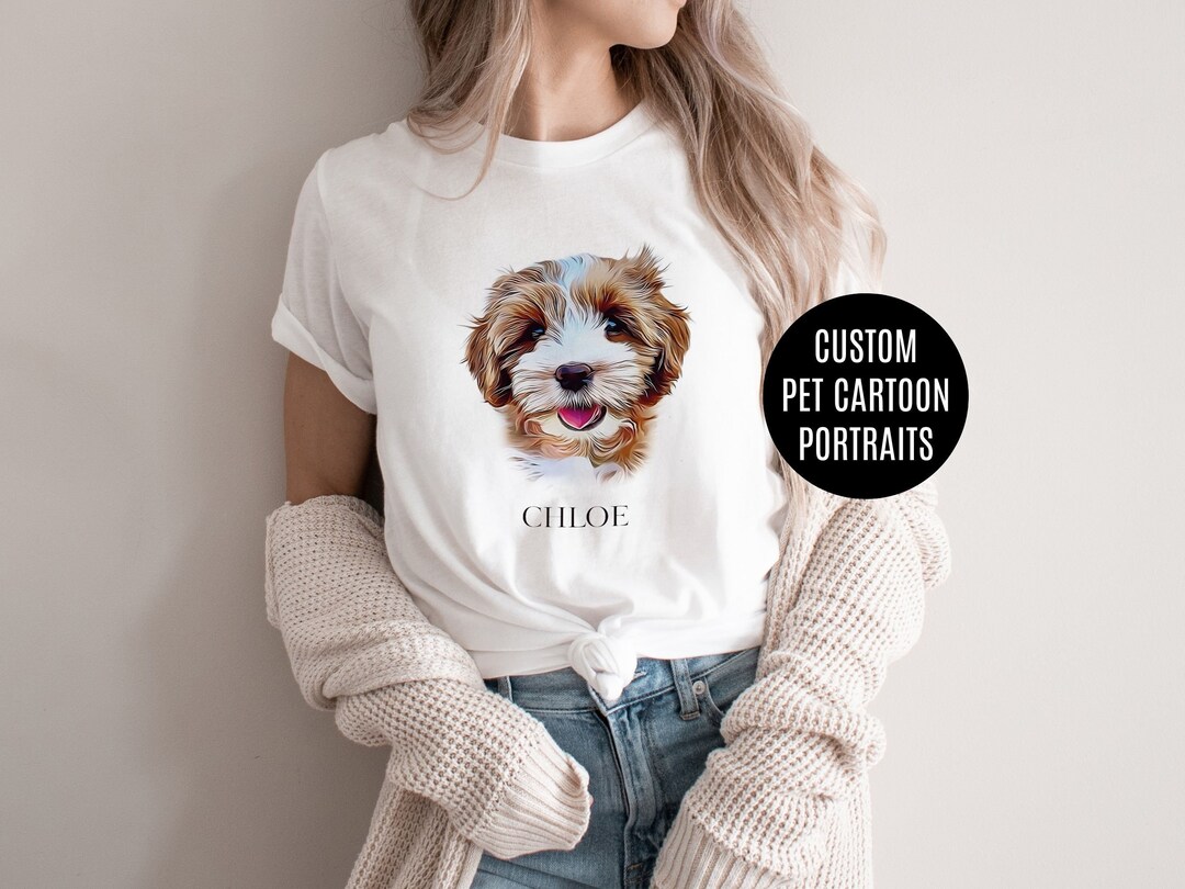 Custom Pet T Shirt With Pet Photo and Name, Custom Dog T-shirt, Custom ...