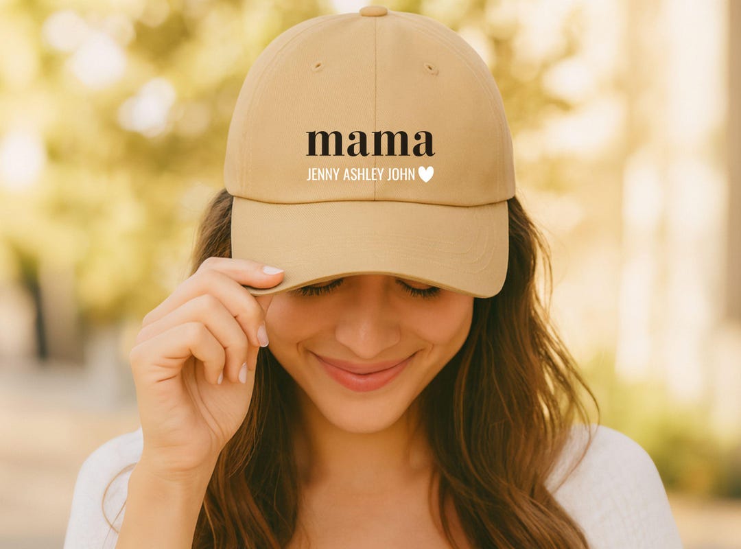 MAMA Dad Cap Kids Names Custom Mom Hat Embroidered - Etsy