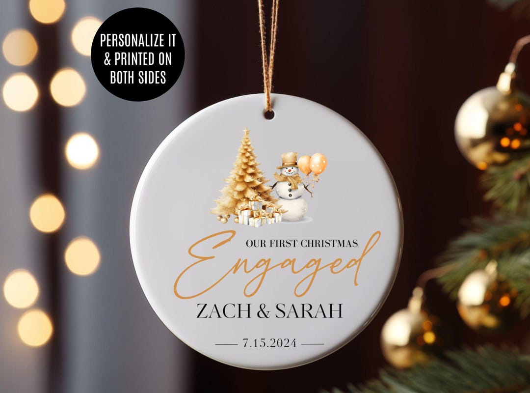 Our First Christmas Engaged Ornament, Engaged Christmas Ornament ...