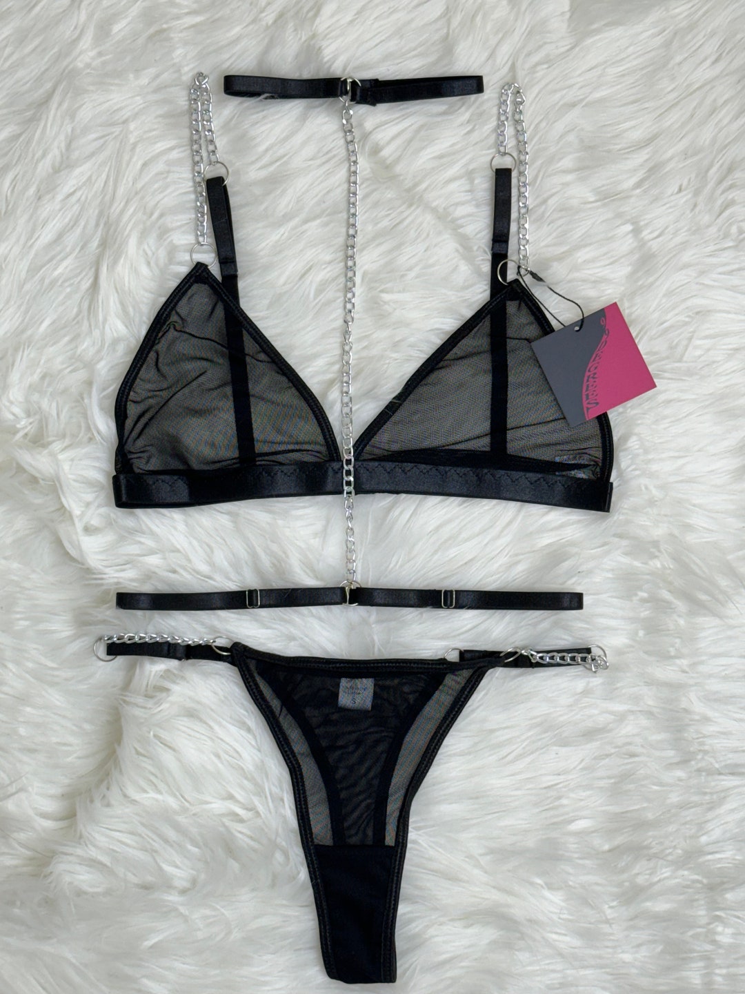 Modern Chains Sexy Sheer Lingerie Black Temptation Chain Charm Sexy ...