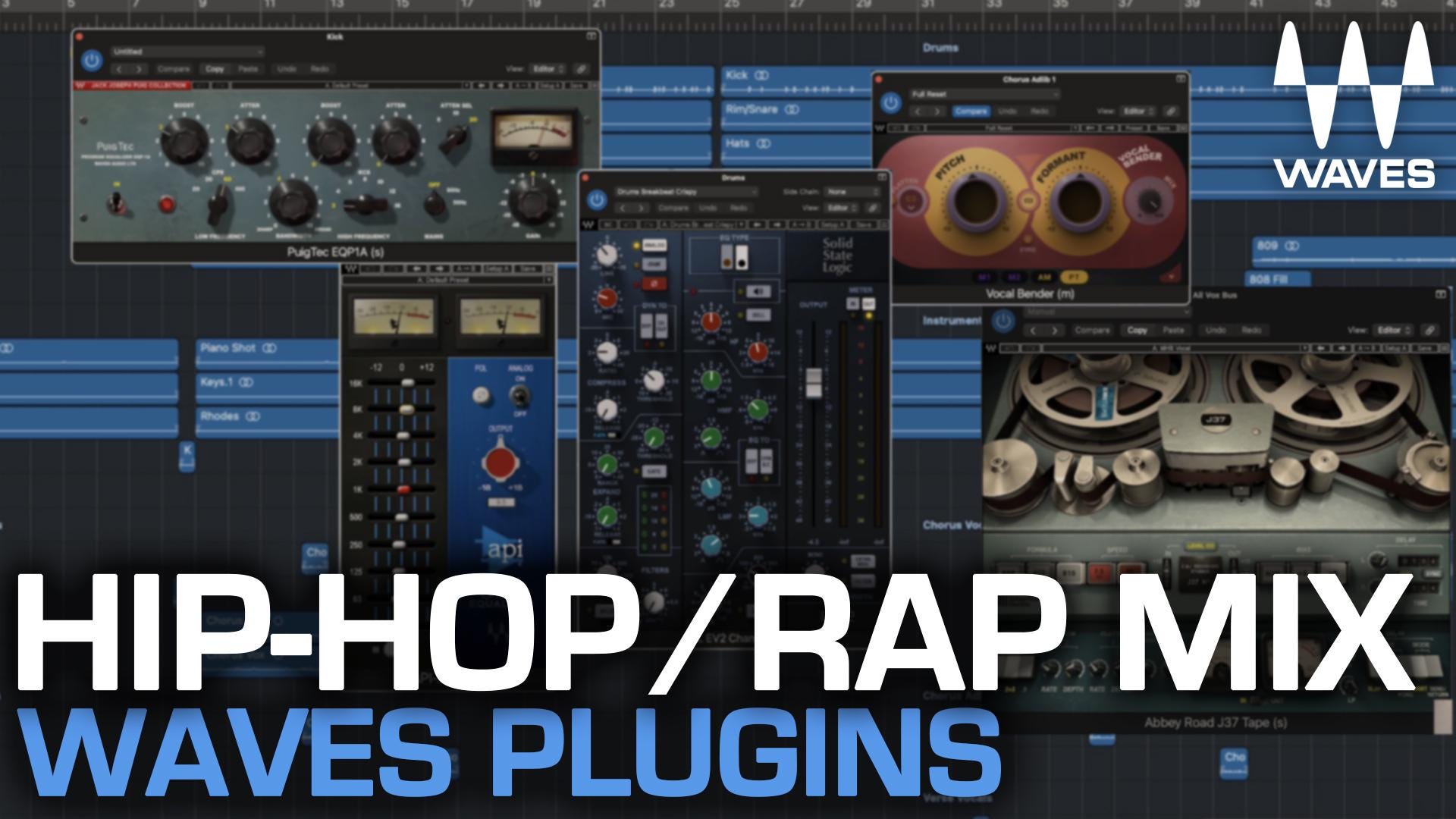 ALM Hip-hop & Rap (waves) Mix Template #1 [waves Plug-ins Only - Logic Pro X] - Etsy