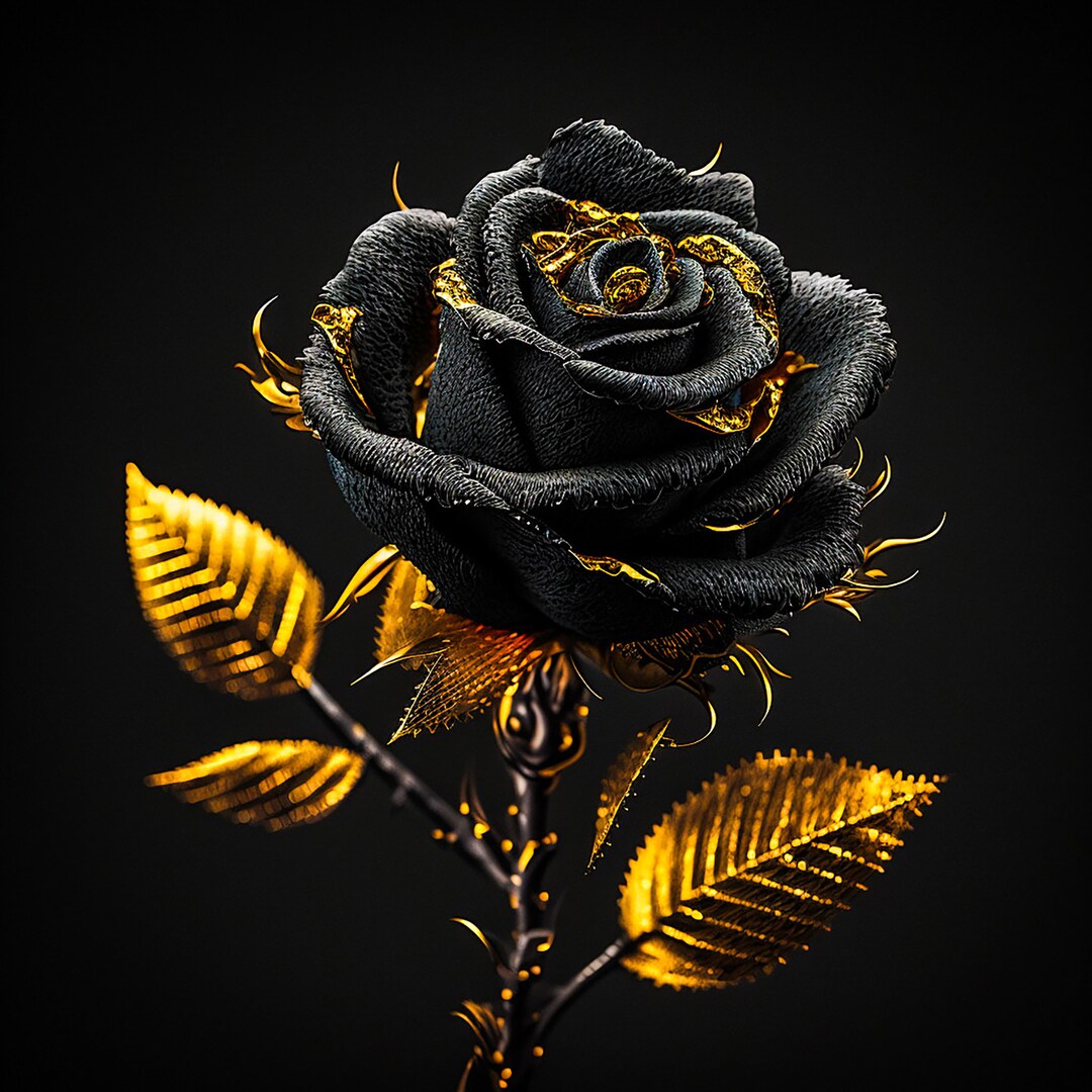 Rose Black Flower Vantablack Download, Rose Instant Downloadable ...