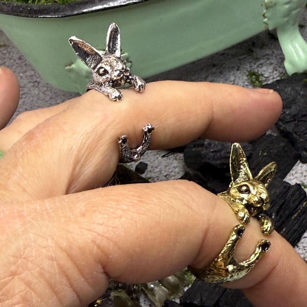 Rabbit Ring - Etsy