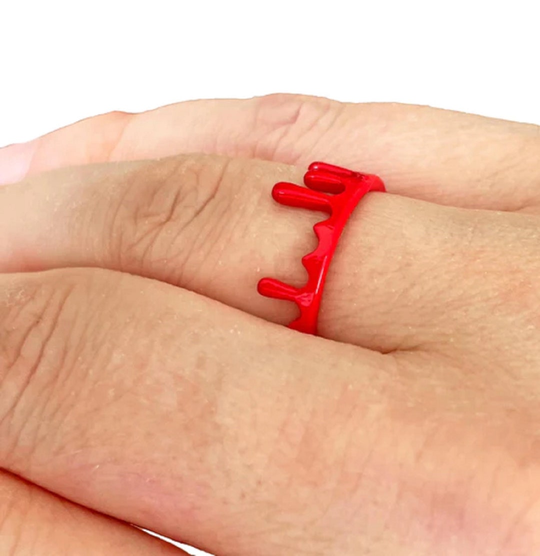 Blood Drip Ring - Crochet and Knitting Yarn Tensioner Guide - Sold per ...