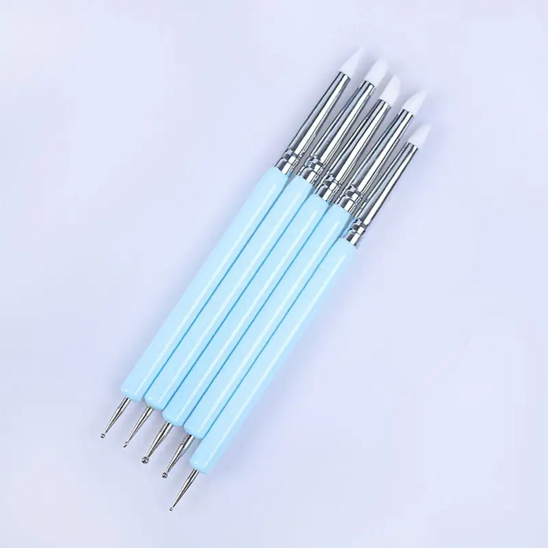 5 Pieces Silicone Soft Head Clay Molding Pen - Double Point Drill ...