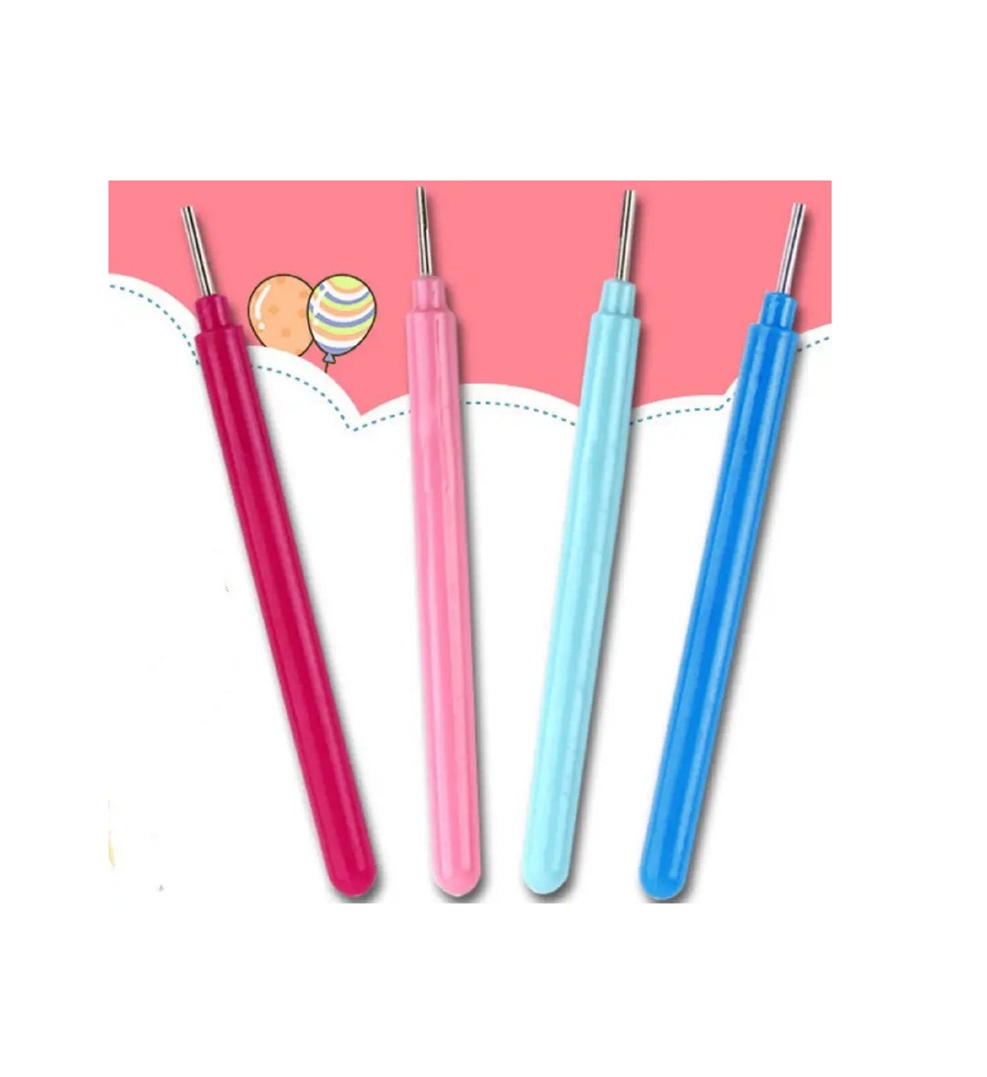 Plastic Handled Metal Slotted Paper Quilling Tool - 4 Color Choices ...