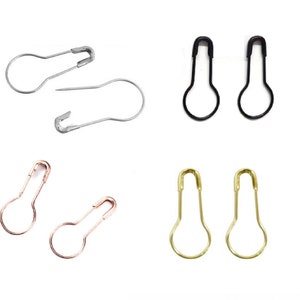 Bulb Shaped Safety Pins Brooches - 21mm X 9mm - Crochet Tools - 4 Color ...