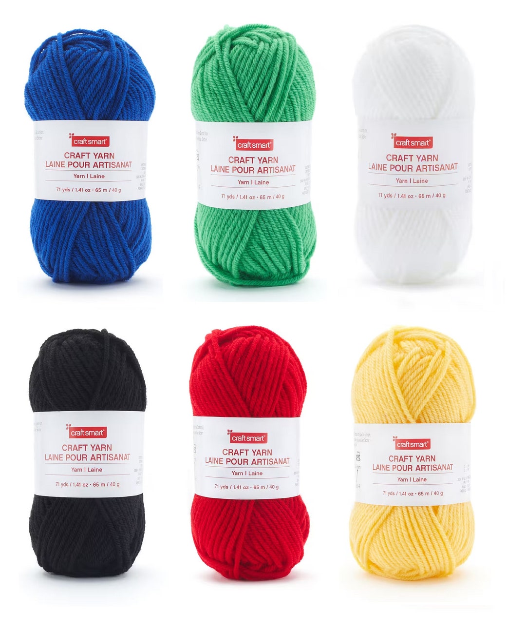 Craft Yarn by Craft Smart - 3 Small Skeins Perfect for Amigurami - 71 ...