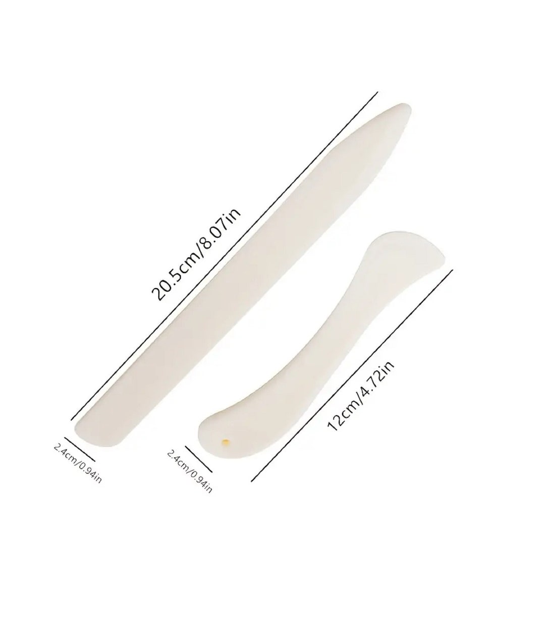 2 Pieces Plastic Bone Colored Folding Tool - Paper Folder - Fold ...