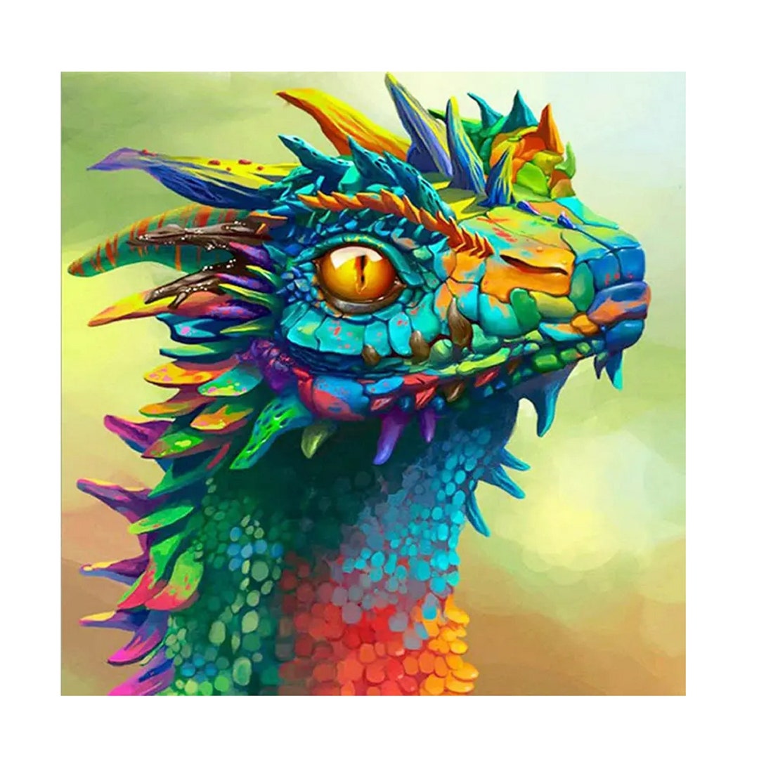 Dragon Head - DIY Artificial Diamond Painting Kit - 5D Mosaic Diamond ...