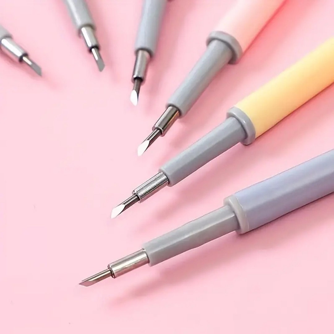 5 Piece Art Utility Knife Pen Set - 1 Pen With 4 Refills - 4 Color ...