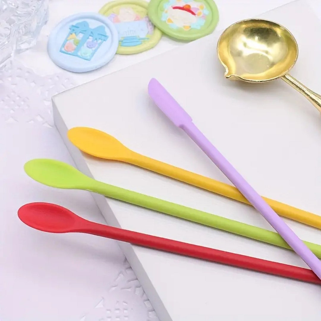 Double Ended Silicone Epoxy Resin Spatula With Spoon - Stirrer - Sold ...