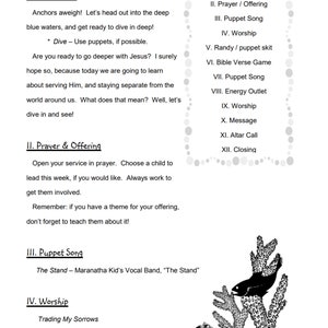 Sunday School Children's Church Curriculum Divin' In, Goin' Deep - Etsy