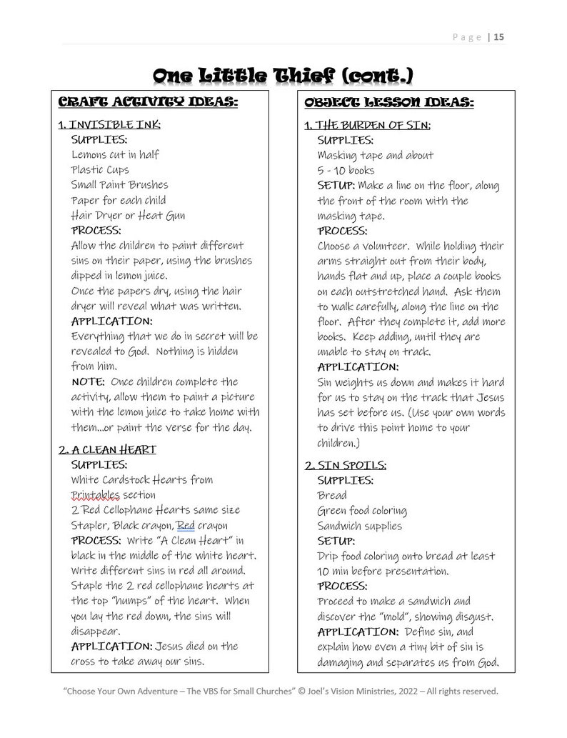 INSTANT DOWNLOAD Sunday School, Easy Vbs, Vacation Bible School, VBS ...