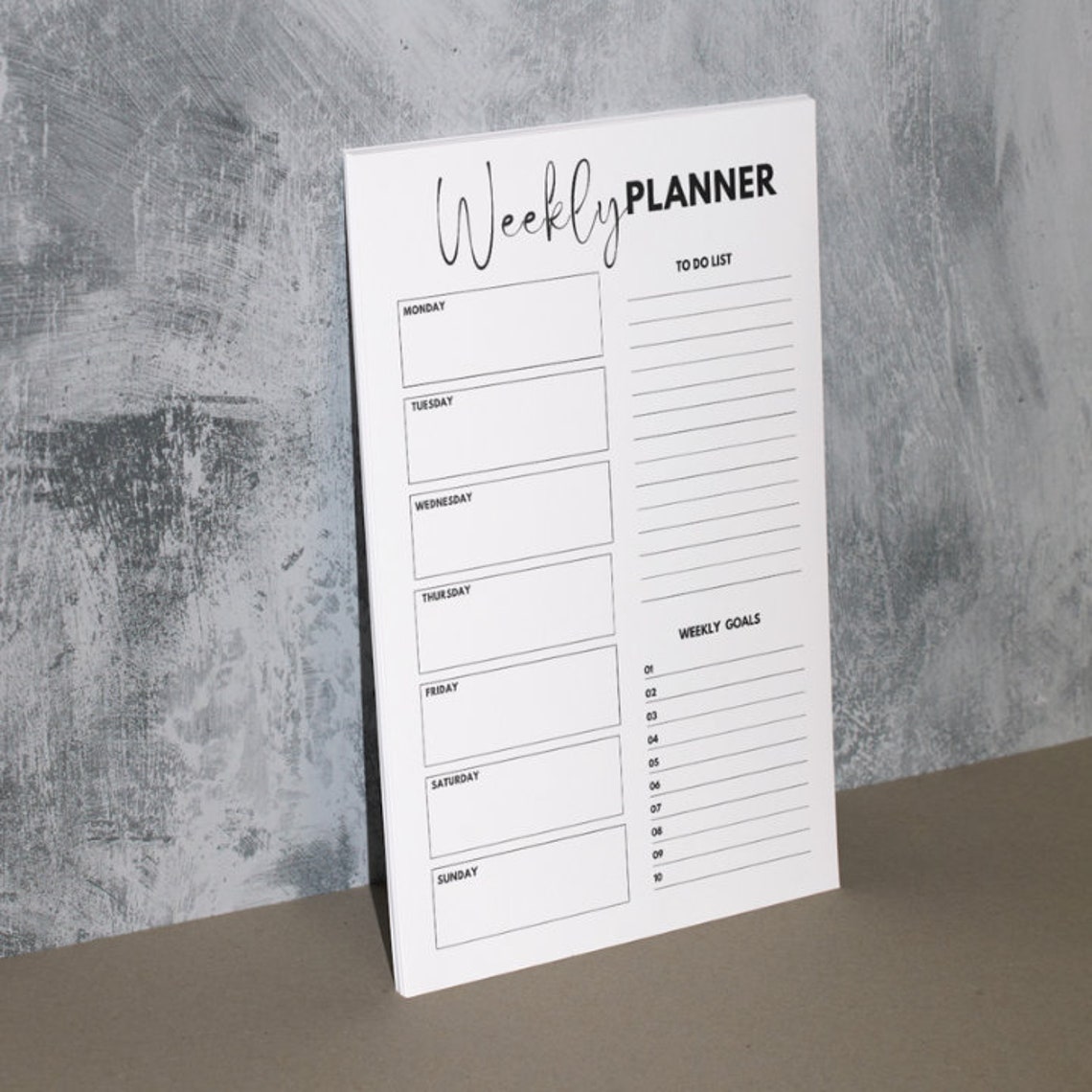 Weekly Planner for Printable and Social Media Reals on 9:16 Minimalist ...