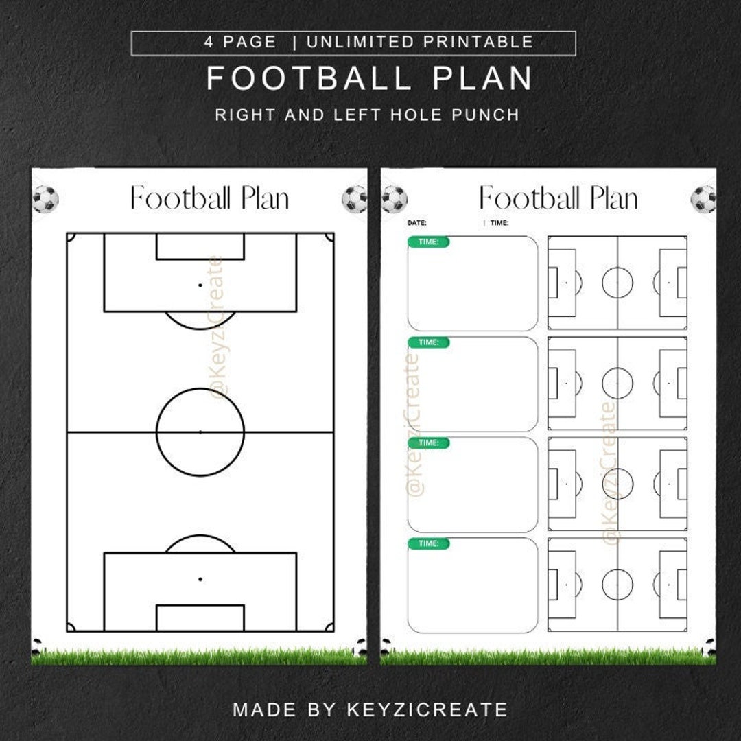 Football Plan, Digital Planner, Football Coaching, Game Plan, Create ...