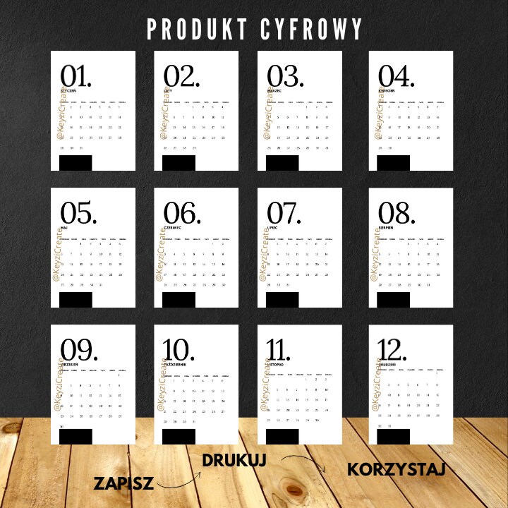 Polish Calendar 2024, Vertical Calendar, - Etsy
