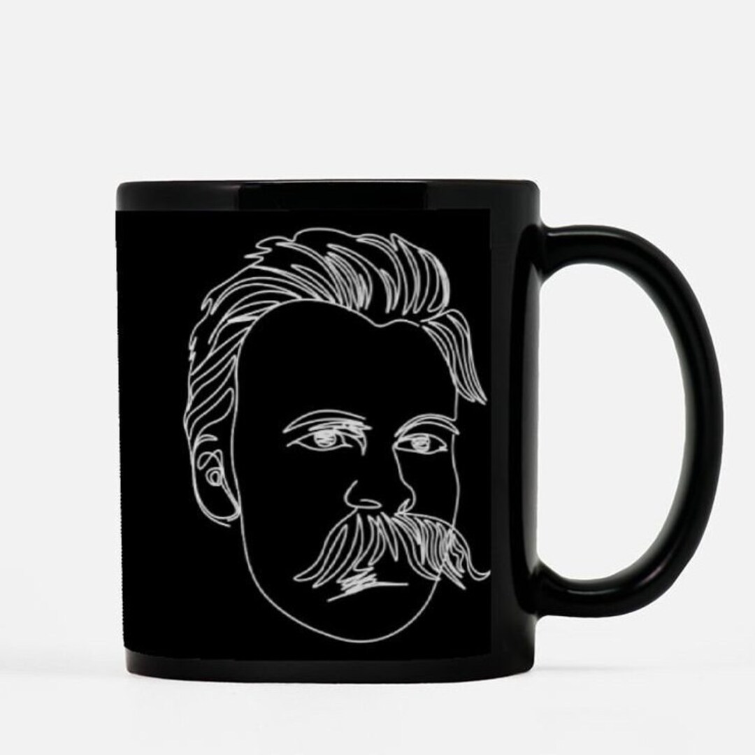 Friedrich Nietzsche Black 11oz Philosopher Mug - Etsy