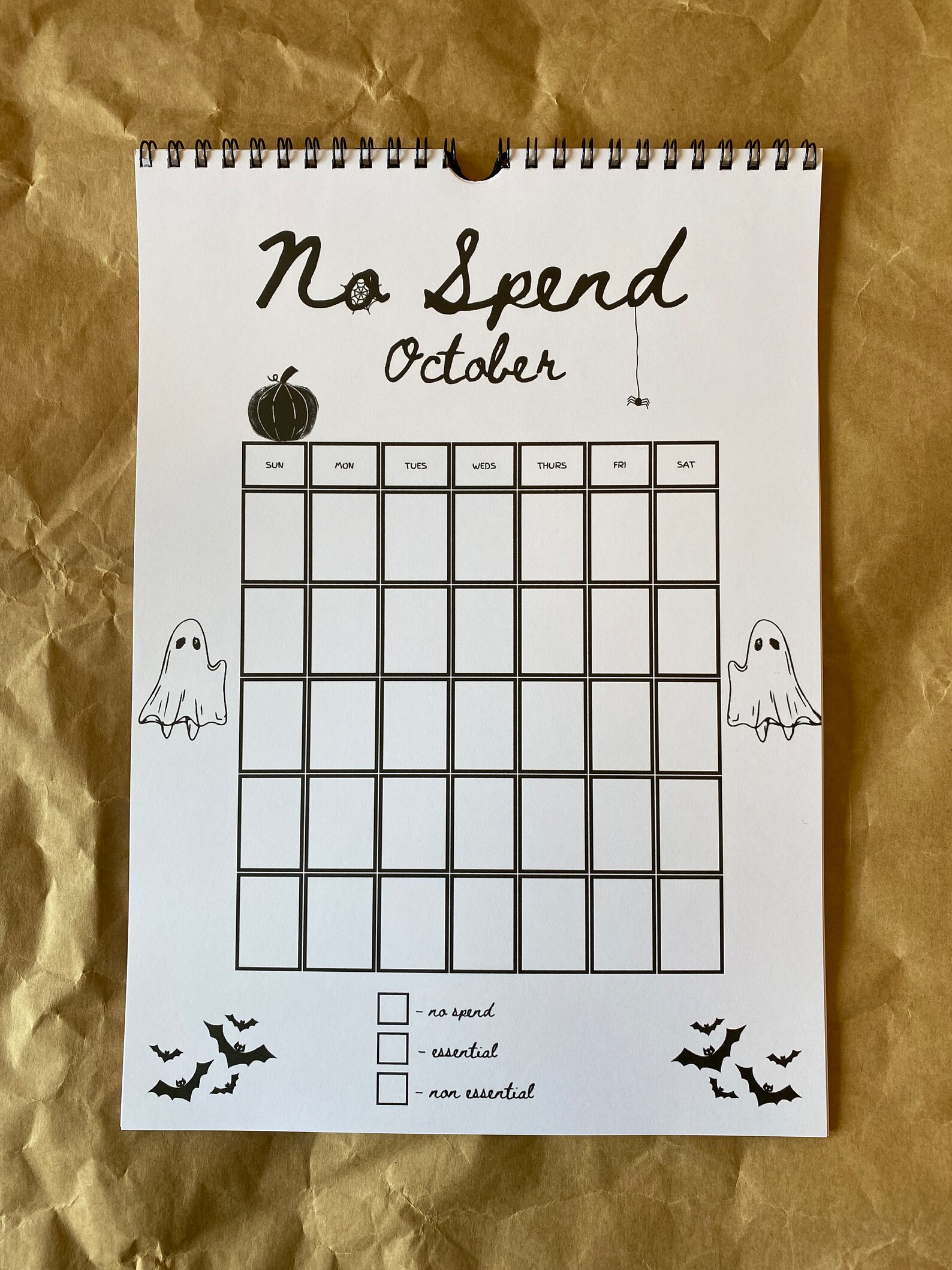 My No Spend Year Calendar - Etsy