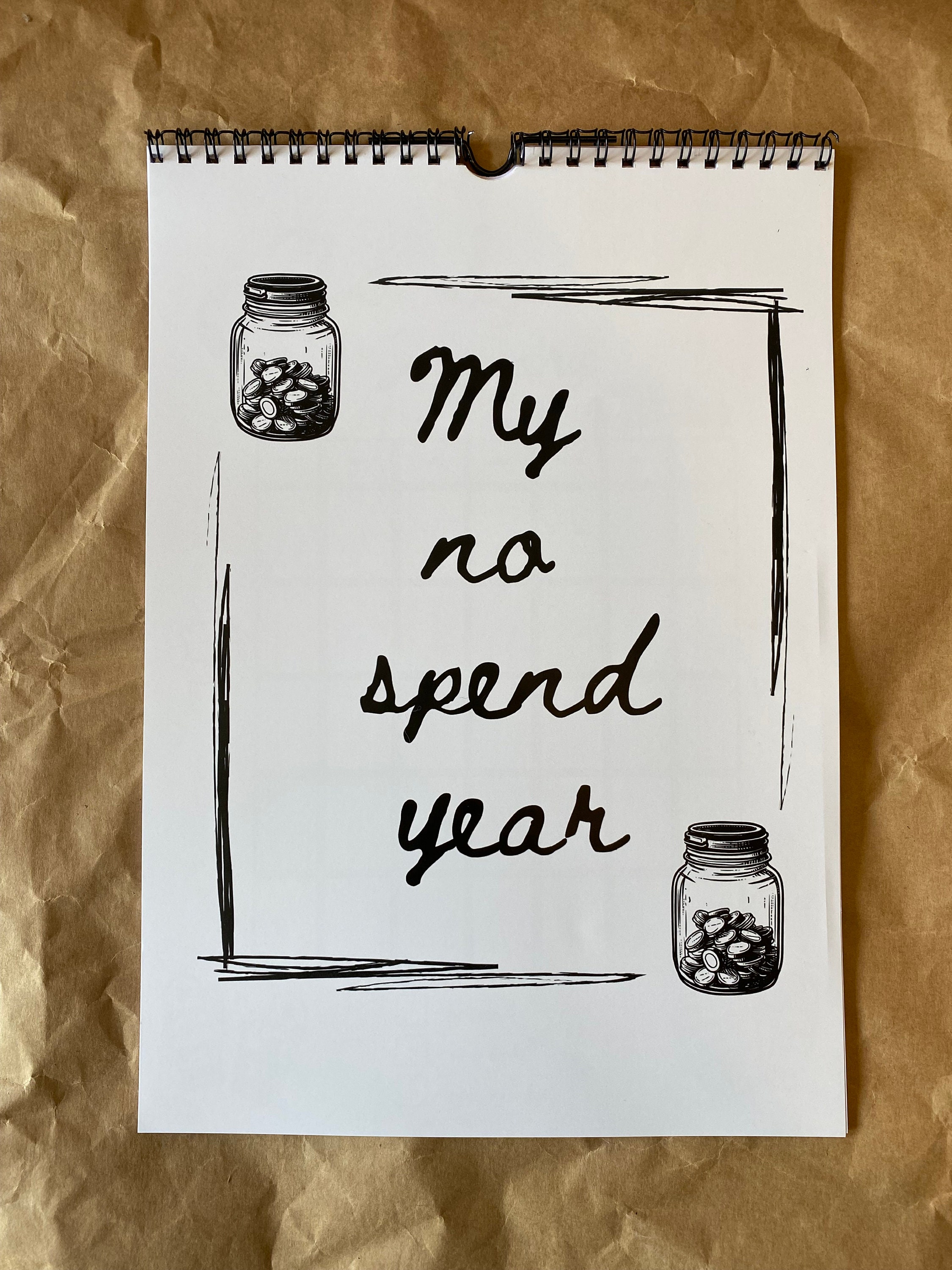 My No Spend Year Calendar - Etsy