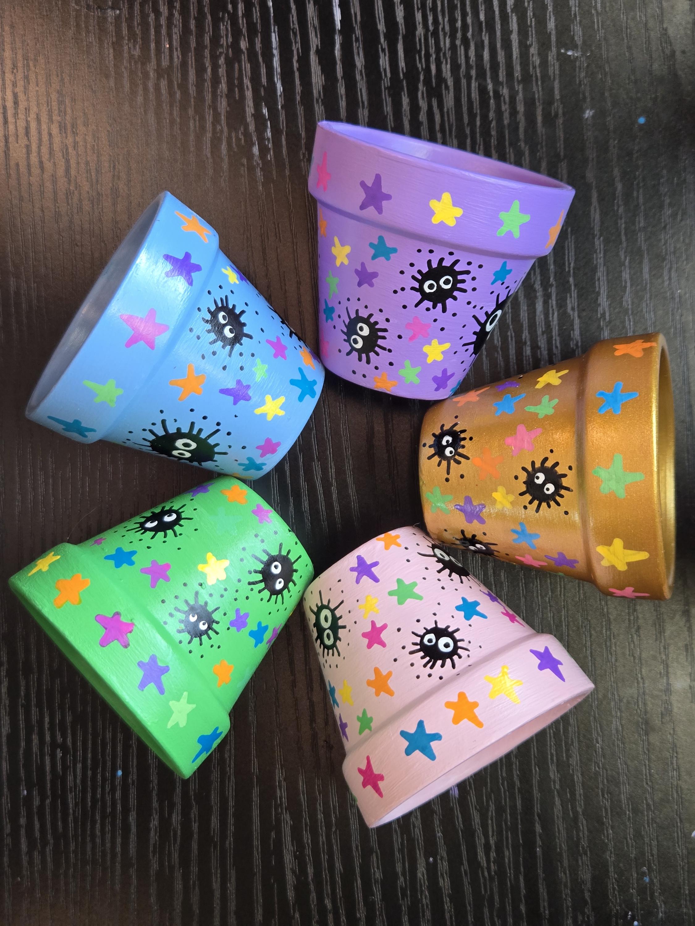 Cute Black Sprite Planter | Mini 2x2 Succulent Pot | Whimsical Fantasy ...