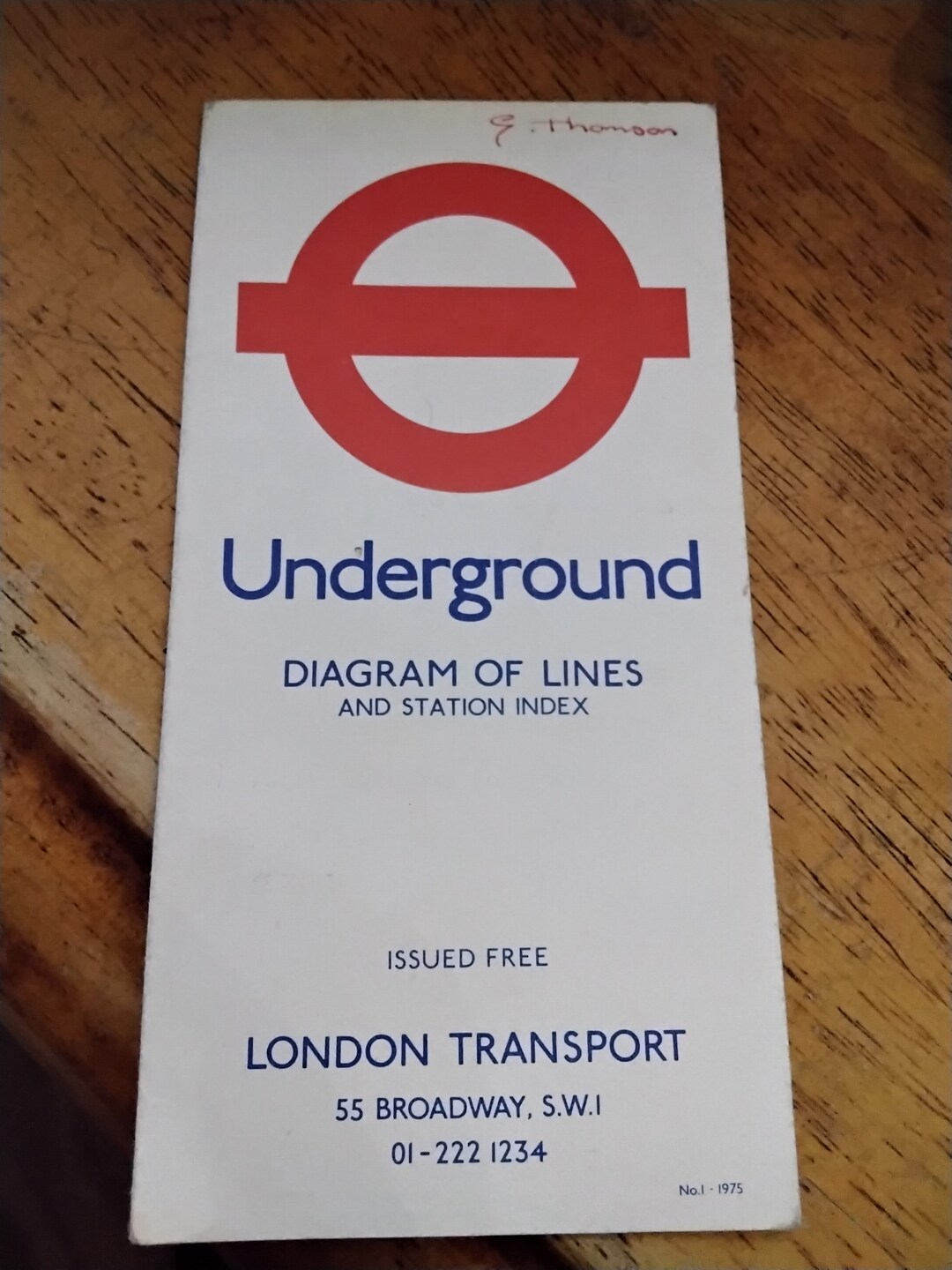 London Underground Map Leaflet 1975 Version - Etsy