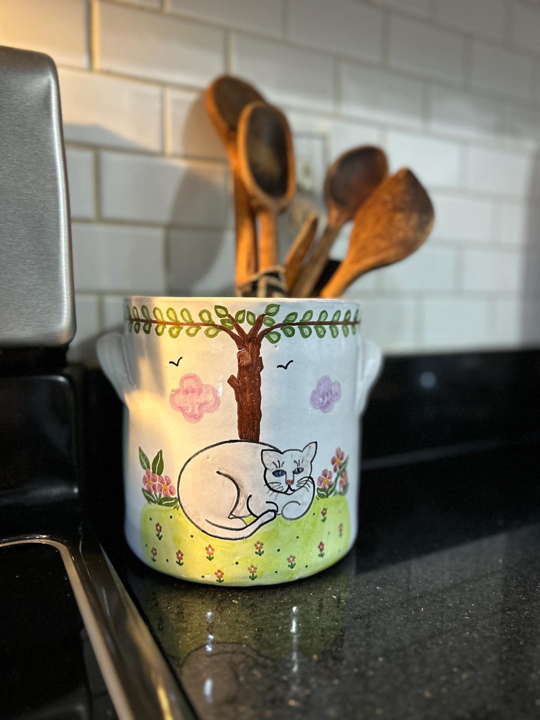 Vintage Cat Crock Made in Portugal - Etsy