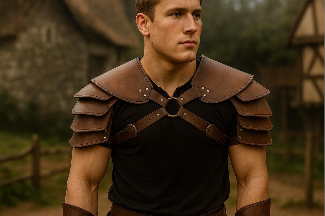Medieval Shoulder Armor | Renaissance Fair Men's Armor | LARP PU ...