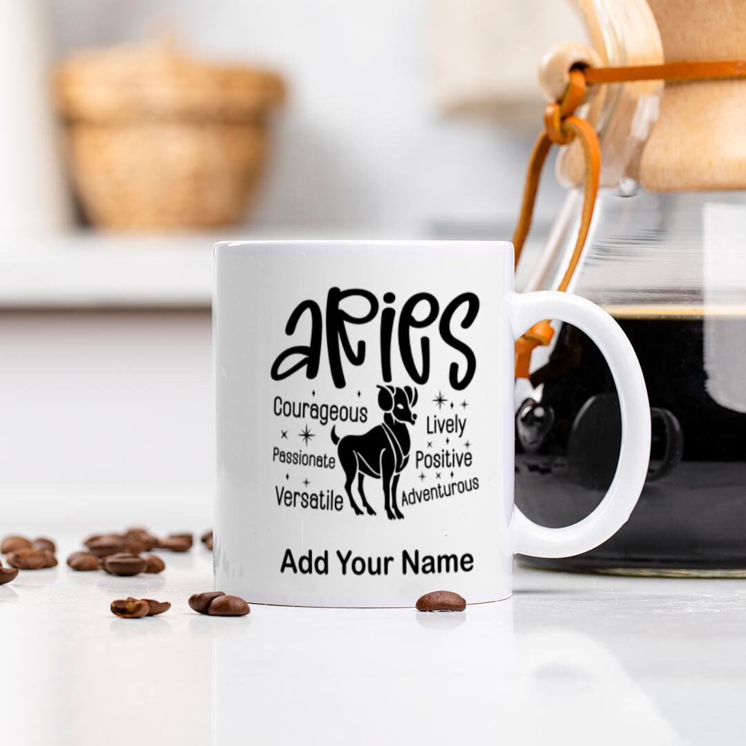 Personalised Aries Zodiac Star Signs Horoscope Mug Gifts Under 10 ...