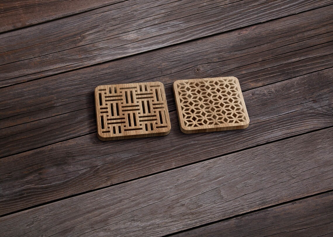 SVG Wood Square Coaster Trivet Wall Decor SVG DX Wood Trivets, Eps ...