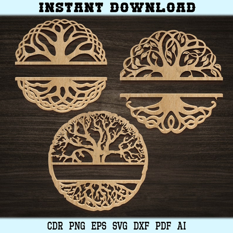 Celtic Tree of Life Split Frames SVG, Archivos de corte digital ...