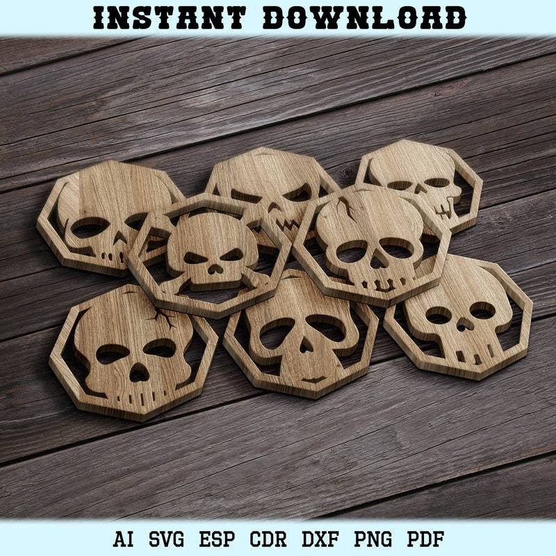 Laser Cut Template Skull - Etsy