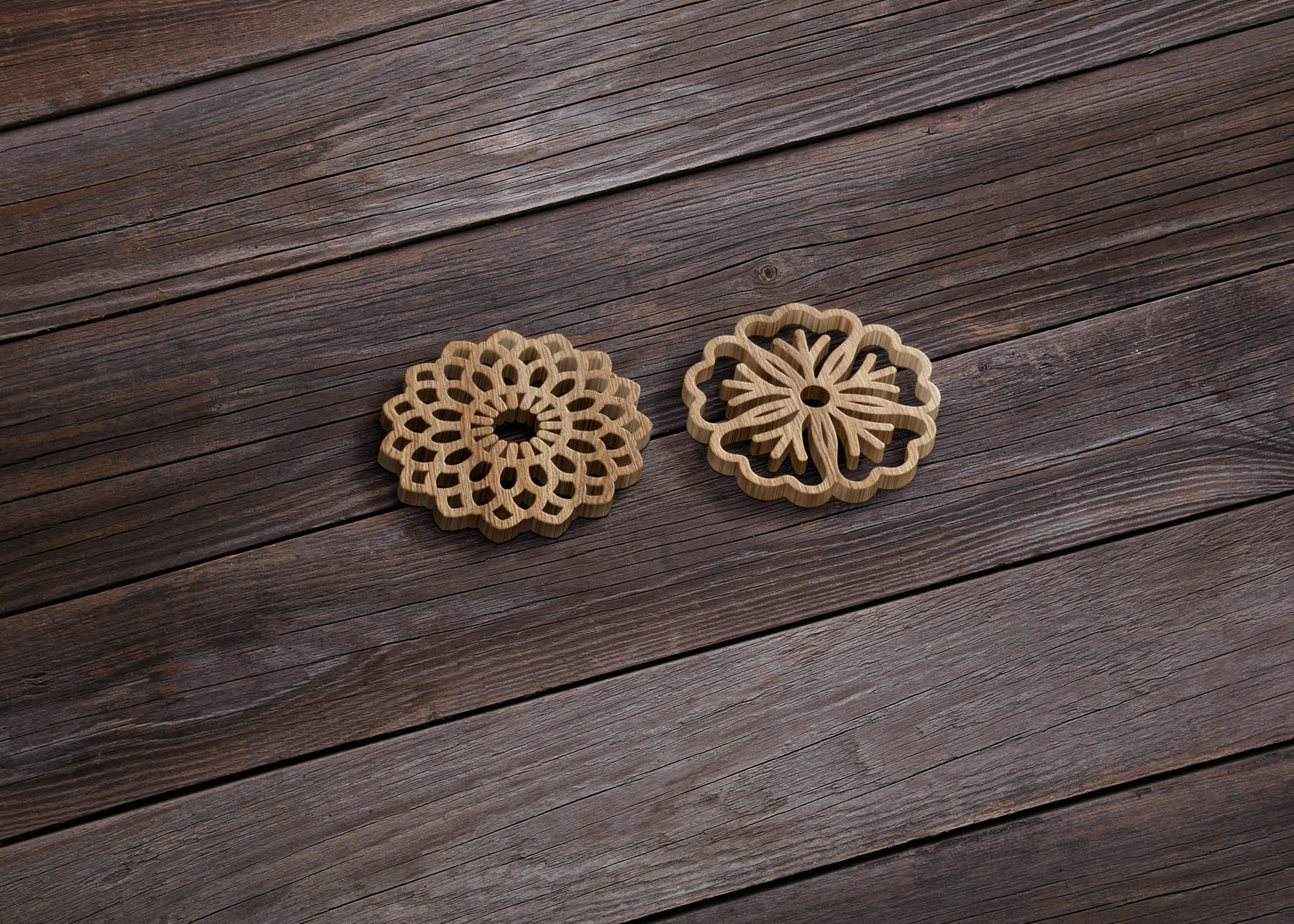 Flower Trivets, SVG Flower Coasters Svg, Wood Rose Coaster Laser Cut ...