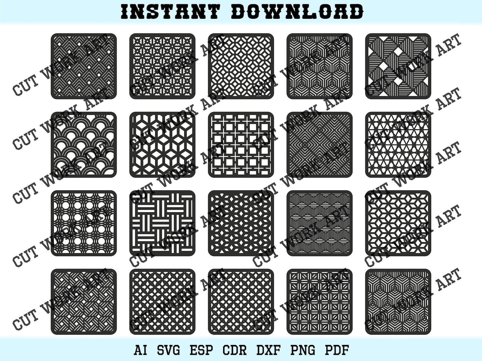 SVG Wood Square Coaster Trivet Wall Decor SVG DX Wood Trivets, Eps ...