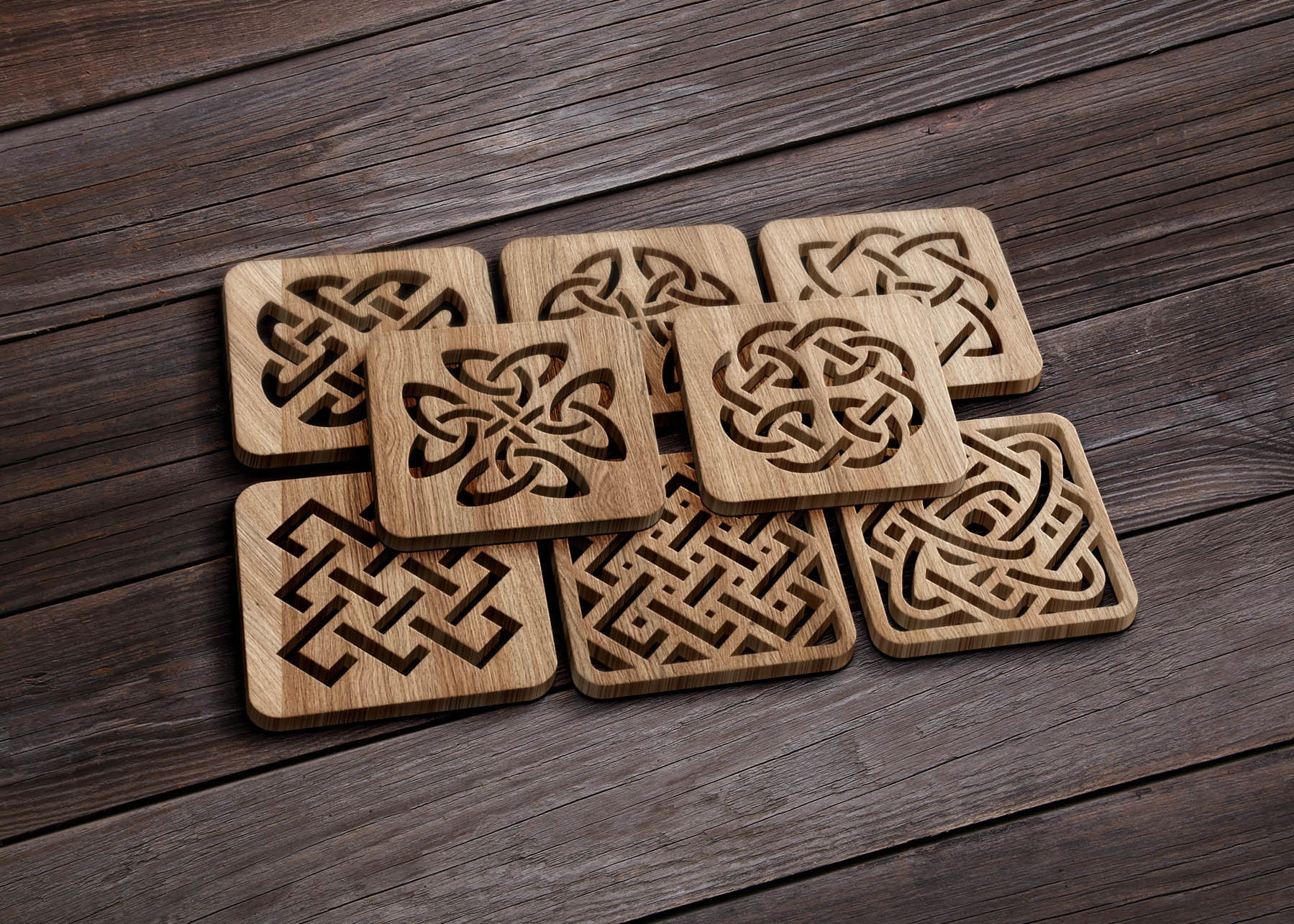15 Celtic Coasters SVG, SVG Celtic Knot, Home Decor SVG, Coaster Grill ...