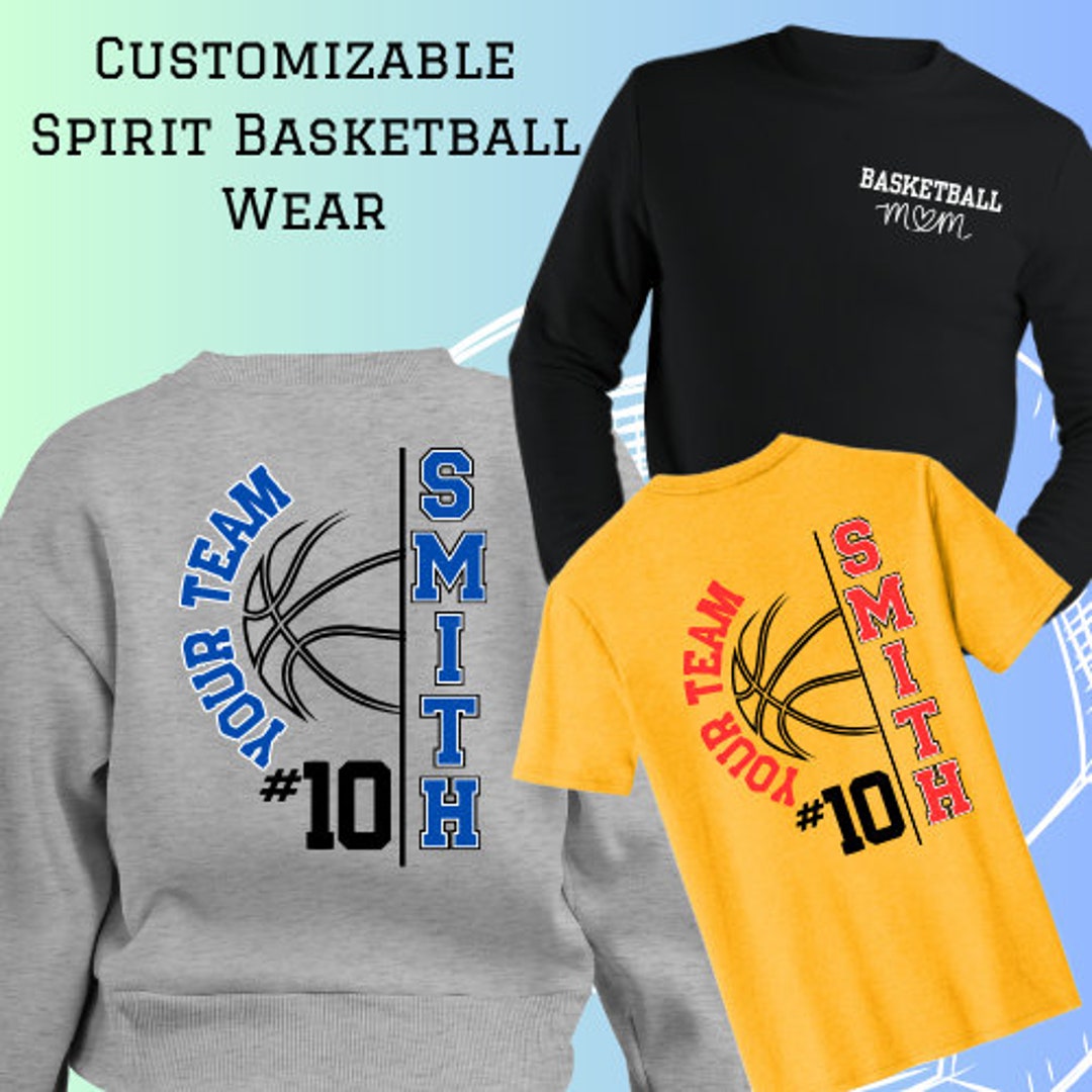 Customizable Basketball Spirit Wear - Etsy