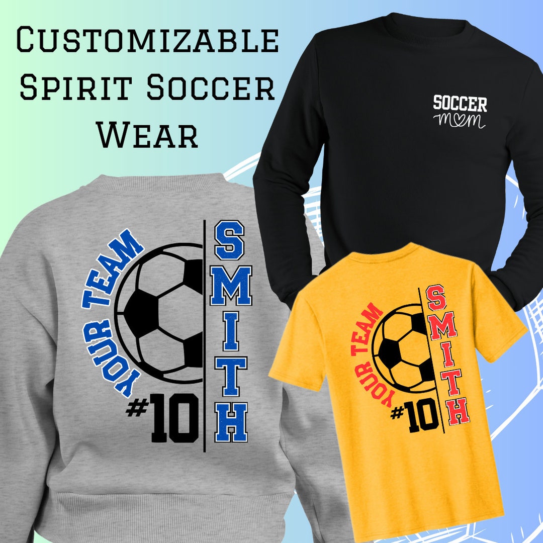 Customizable Soccer Spirit Wear - Etsy
