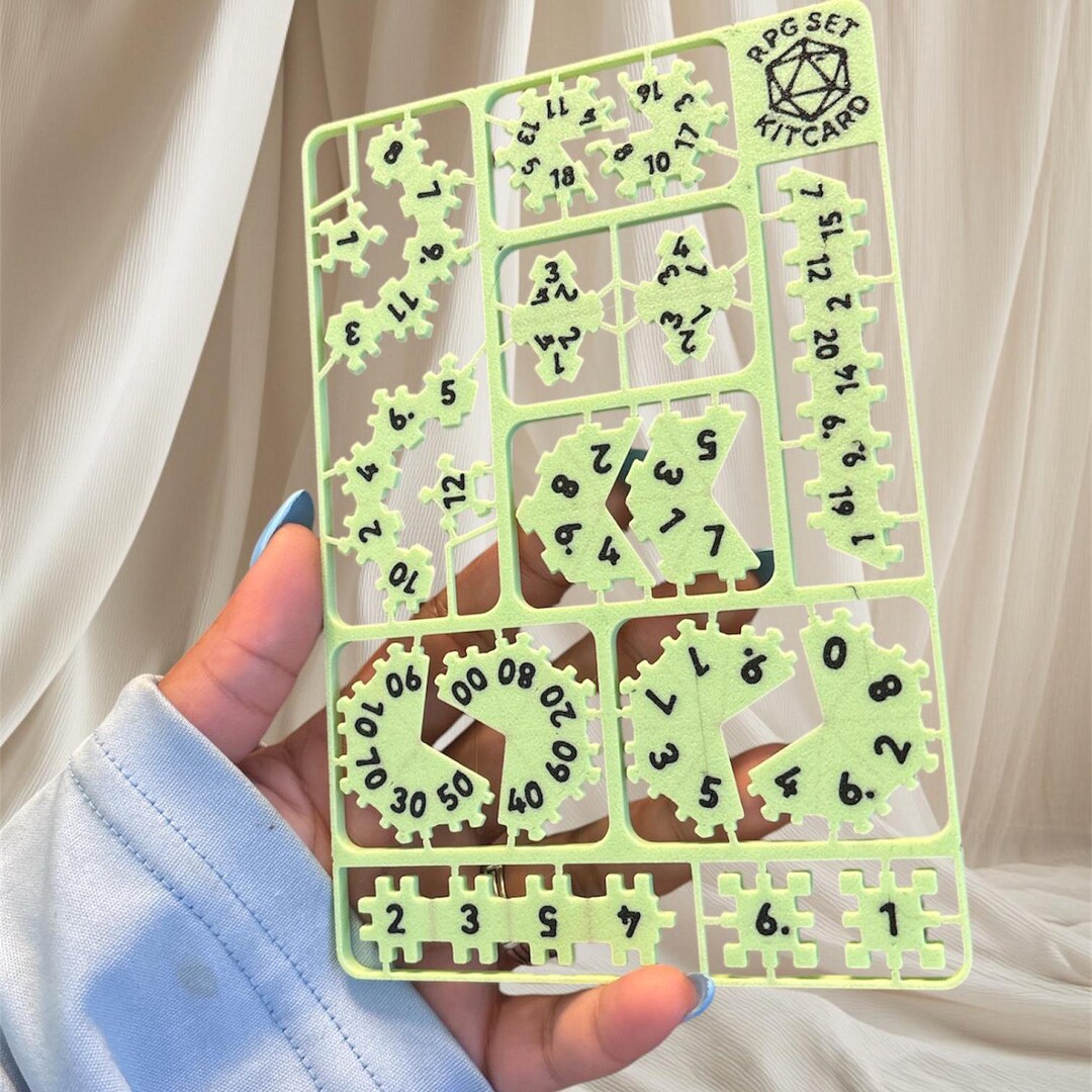 3D Printed Build Your Own Dice Kitcard Gift Dungeons and Dragons ...