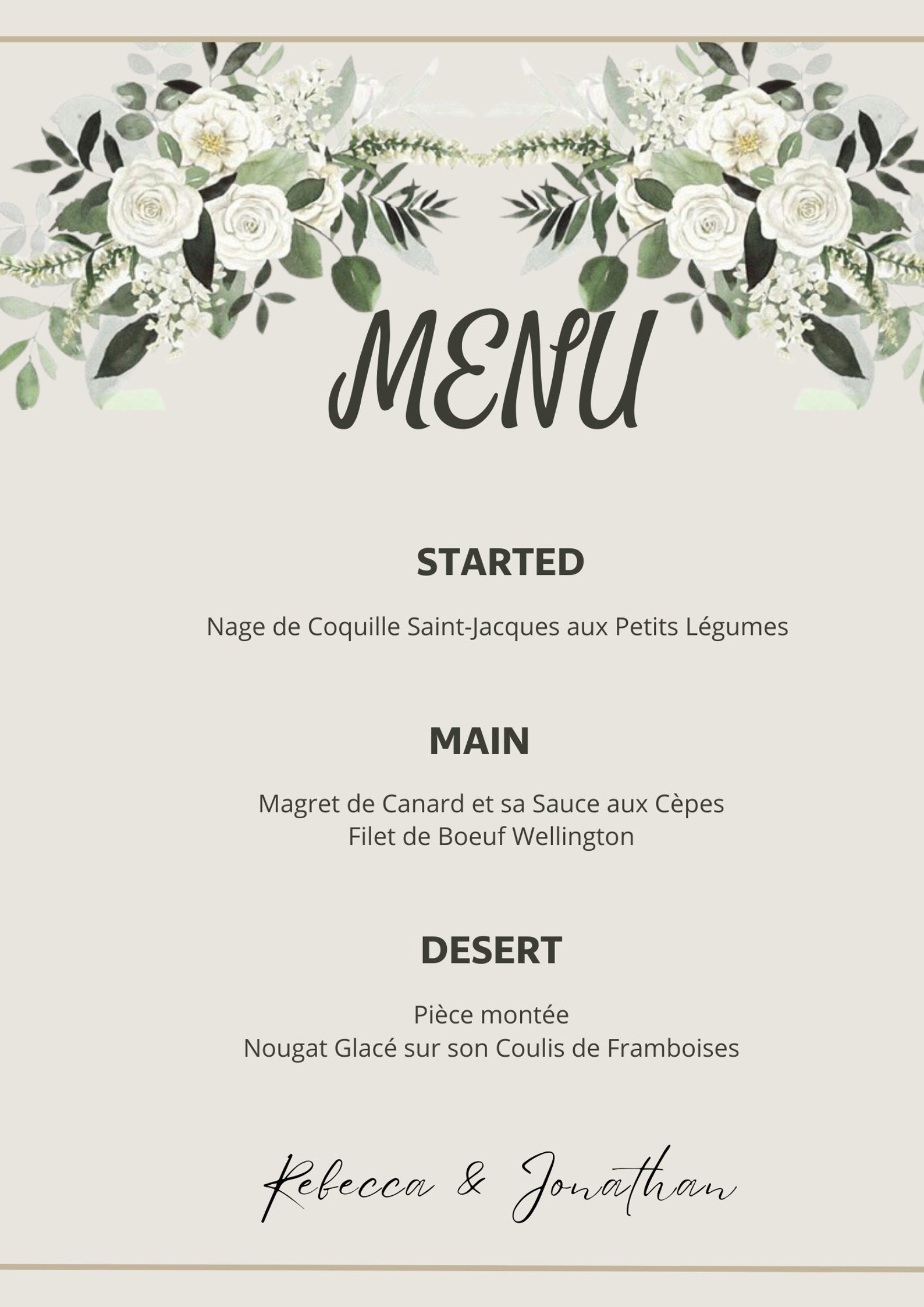 Menu - Etsy