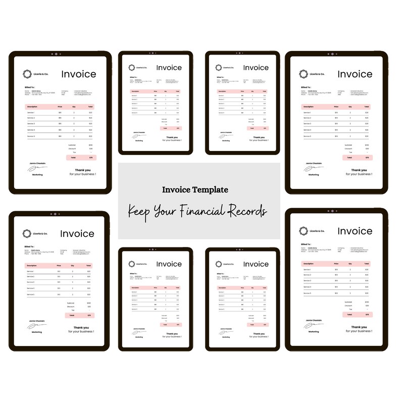 Efficient Invoice Template: Maintain Financial Records With Editable ...
